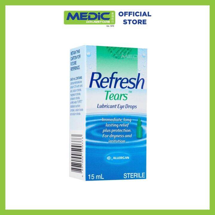 [Bundle of 4] Allergan Refresh Tears Lubricant Eye Drops 15ML - By ...