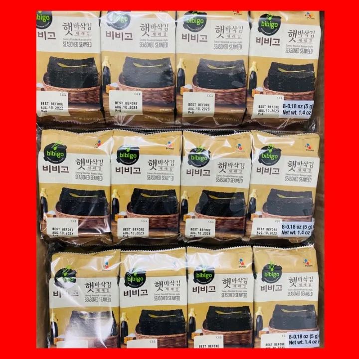 Hot sale CJ Bibigo Roasted Seasoned Seaweed 5gx8pcs | Lazada PH