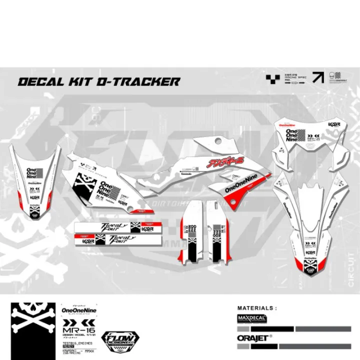 DECAL SUPERMOTO DTRACKER PUTIH KEREN DEKAL DTRACKER | Lazada Indonesia