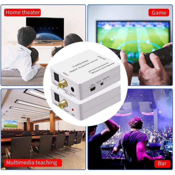 Optical to Coax Bi-Directional SPDIF Toslink to Coaxial Swtich Digital ...