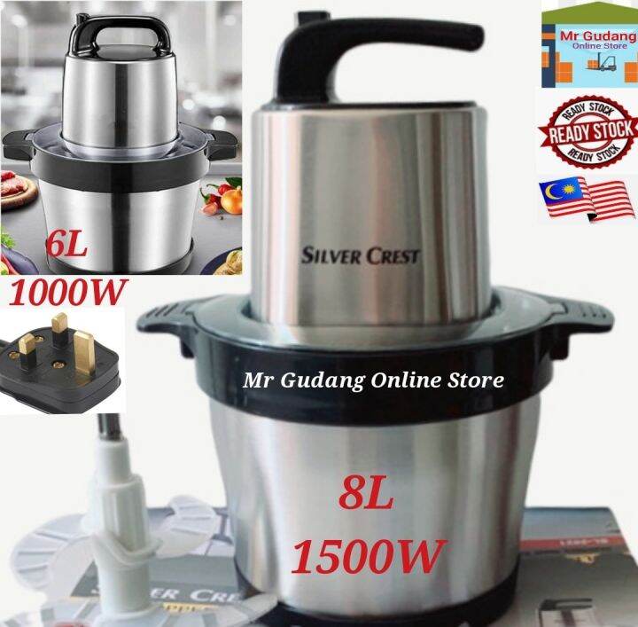 5L/6L/8L (2 Sets Blades) Heavy Duty Blender Grinder Meat Mincer ...