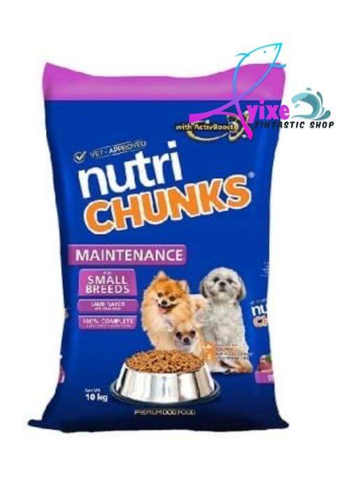 Nutri Chunks 10kg Maintenance for Small Breeds Lamb Adult Dog Food ...
