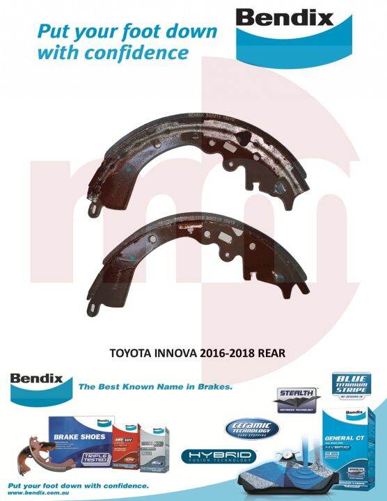 BENDIX Brake Shoe for TOYOTA INNOVA 2016-2018 REAR ORIGINAL BS5215 ...