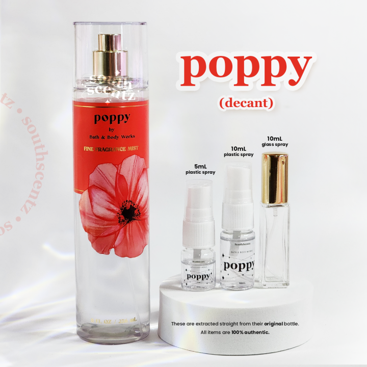 Poppy Full Size Mist Bath and Body Works Body Mist BBW Decant ...
