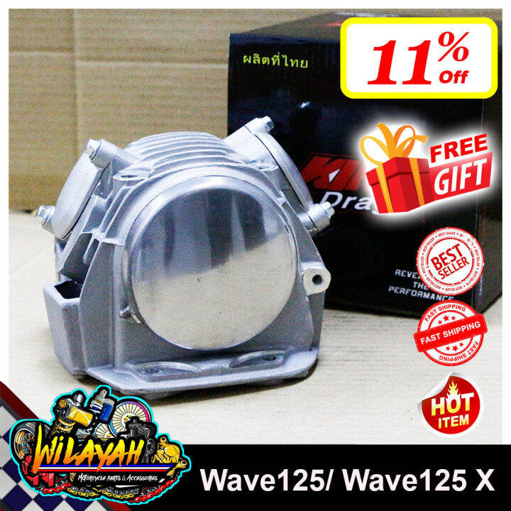 Wave125 Cylinder Head Full Complete Set Std Honda Wave125 Wave125X ...