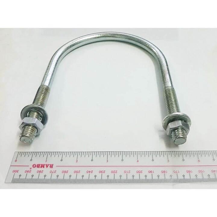 UBOLT 1/2 X 4 WITH 2 NUT AND FLATWASHER GALVANIZED IRON U-BOLT U BOLT | Lazada PH