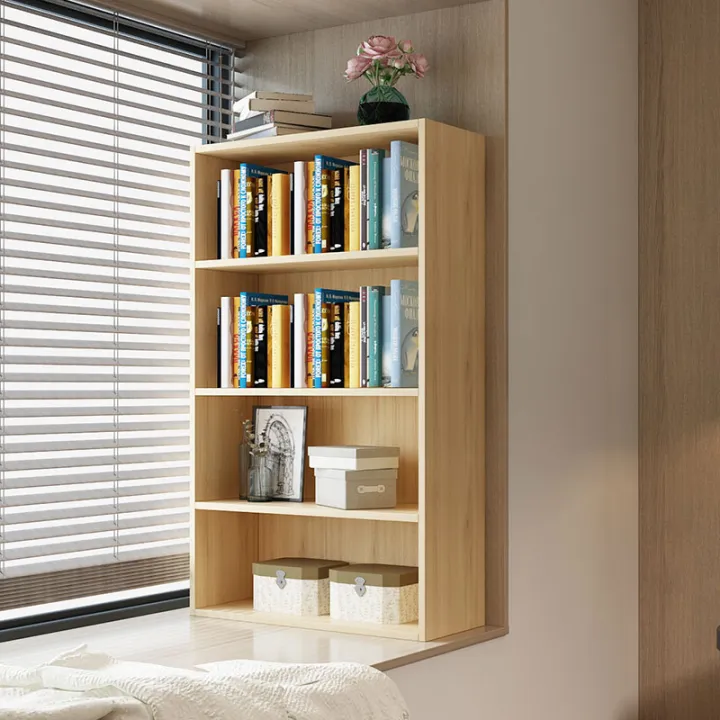 Mini bookshelf simple three-story floor bookcase bay window lockers ...