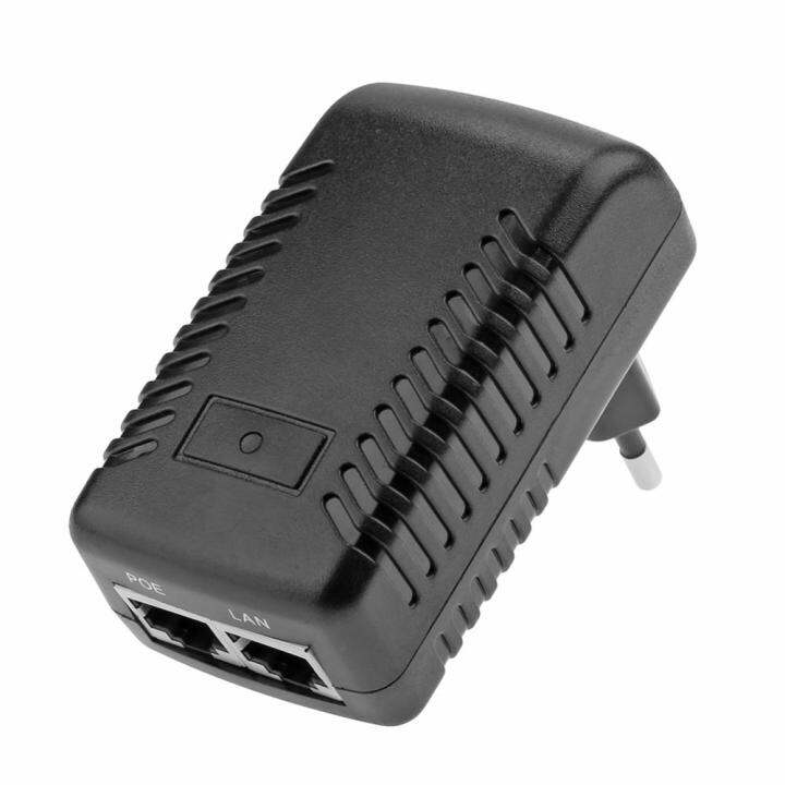 24V 0.5A 12W Wall Plug POE Injector Ethernet Adapter IP Phone Camera ...
