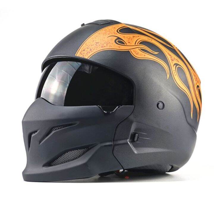 New Full Face Helmet Retro Predator Helmet Multi-Purpose Combination ...