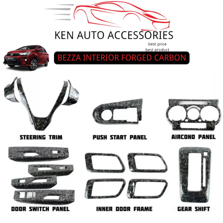 BEZZA (ALL) INTERIOR FORGED CARBON DESIGN, DOOR HANDLE, STEERING ...