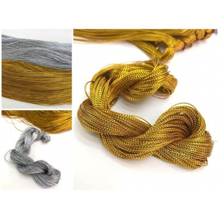 100 METER - 1MM TALI SOUVENIR EMAS DAN SILVER | Lazada Indonesia