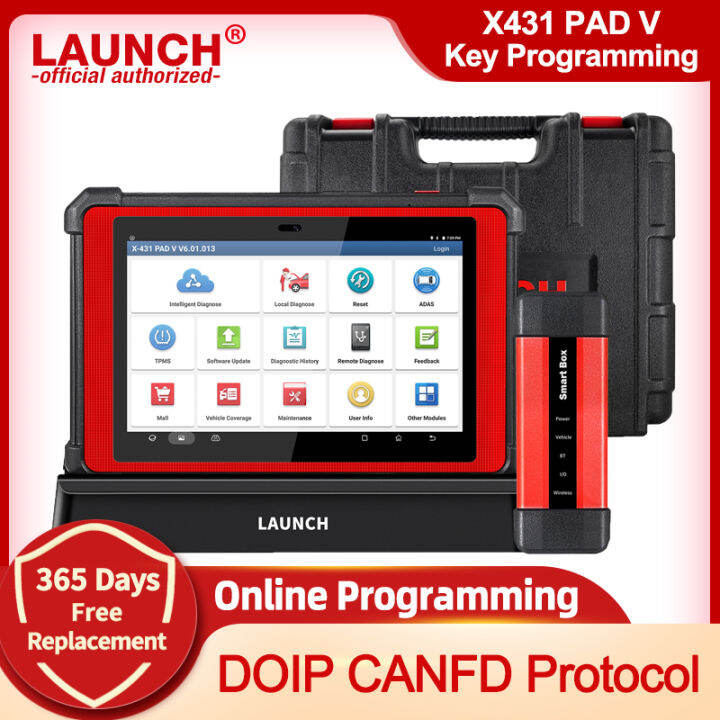 LAH X431 PAD V Online Programming Car Diagnostic Tools Full Systems ECU Coding Key Programmer ...