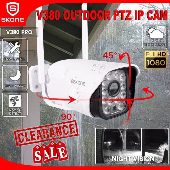 CCTV Camera Wireless Outdoor IP V380 PTZ Waterproof Night Vision SKONE ...