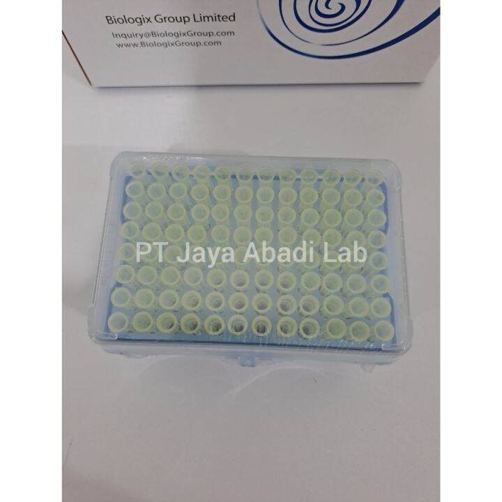 yellow tips biologix sterile dengan rak isi 96 tip 200 ul mikro pipet ...