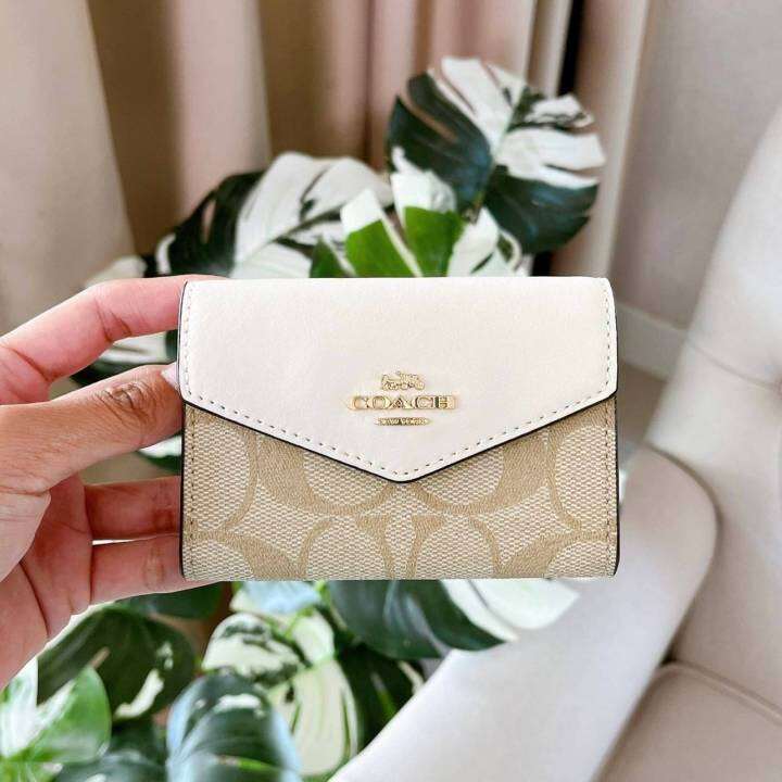 Coach Flap Card Case In Signature Canvas No. CH203, CH 202 ใส่บัตร ...