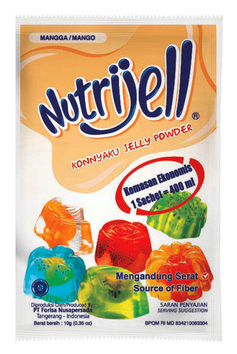 Pudding Nutrijell RASA MANGGA MANGO 10gr mangga 10g nutri jell powder ...