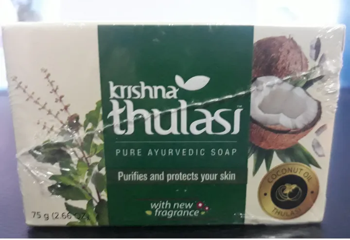 Krishna Thulasi 75g x 5pcs Pure Ayurvedic Soap With New Fragrance ...
