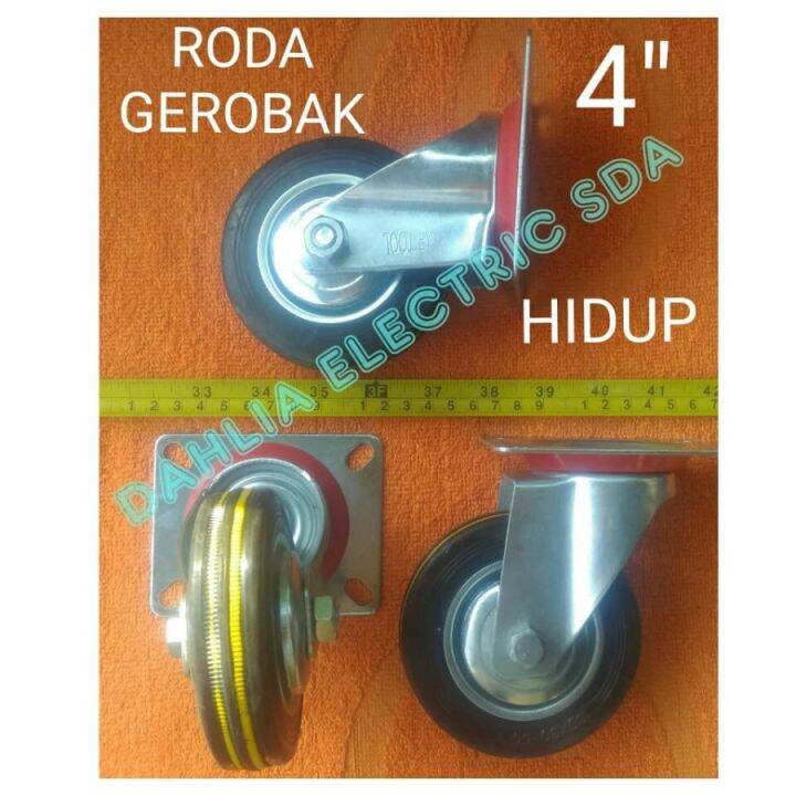 RODA GEROBAK 4 INCH HIDUP | Lazada Indonesia