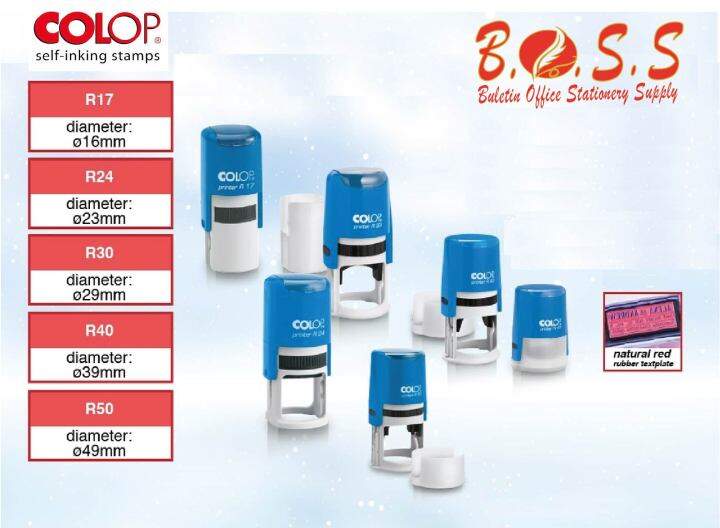 COLOP Round Self-Inking Stamp Chop / Company Chop / Bank Chop | Lazada