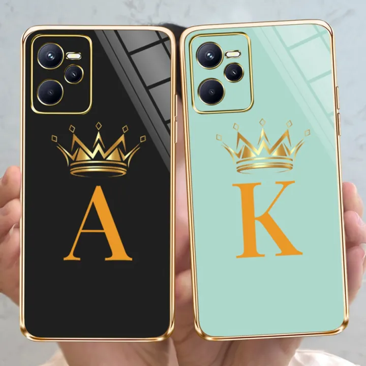 Phone Case For Realme C35 Cover Soft Silicone Luxury crown Letter ...