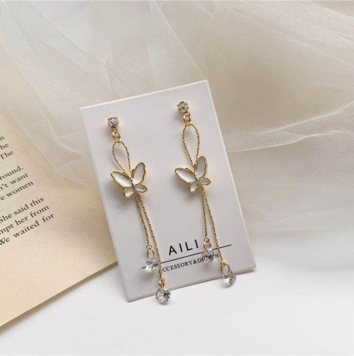 Anting wanita panjang Simpul model Butterfly Kupu Kupu Cantik Hias ...