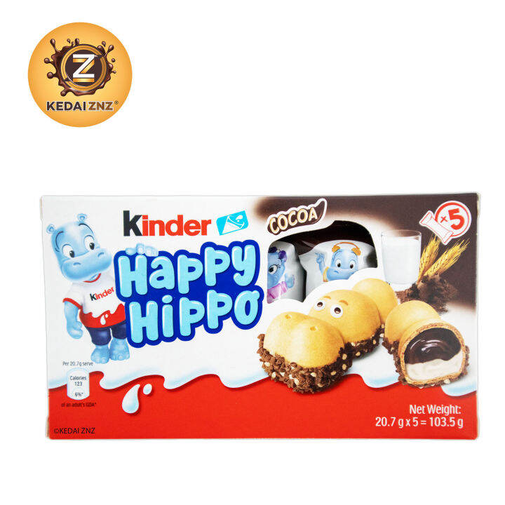 Chocolate FERRERO Kinder Happy Hippo COCOA T5 Box 103.5g Coklat | Lazada