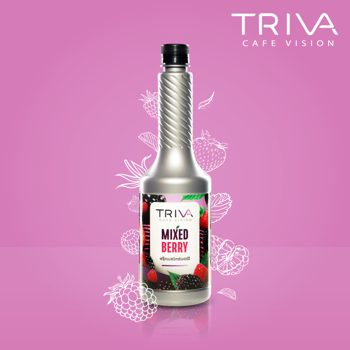 Triva Syrup Fruit Based Mixed Berries มิกซ์เบอร์รี (ผลิตภัณฑ์สมูทตี้และ ...