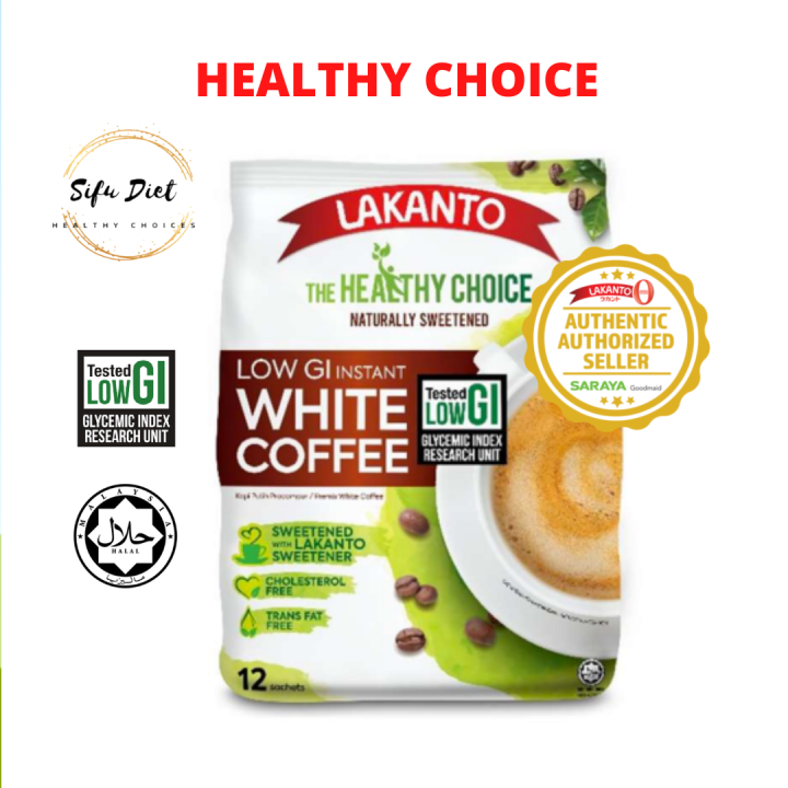 Lakanto white coffee instant 3-in-1 low GI (12 sachets) | Lazada PH