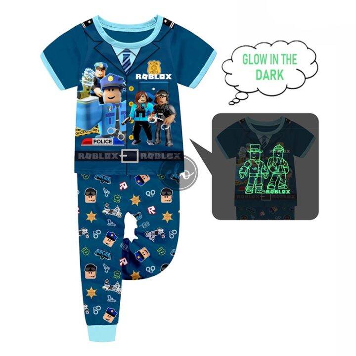 GLOW in the DARK Pajama Roblox Minecraft Batman Toy Story Shortsleeves ...