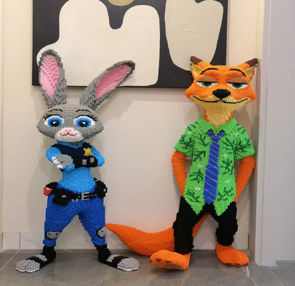 Lego judy and nick bigsize เลโก้ตัวต่อในการ์ตูน Zootopia ขนาด790*350*1150ซม | Lazada.co.th