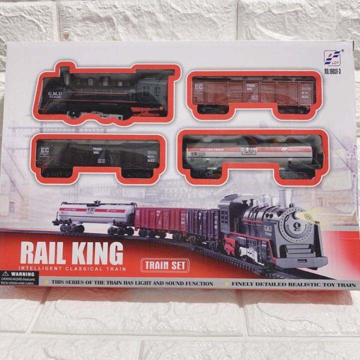 TM Rail King Intelligent Classical Train Set w/ Track toy For Kids (Battery Operated) | Lazada PH