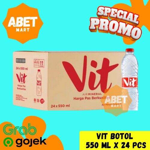 Air Mineral Vit 550 Ml 1 Dus isi 24 Botol - Water X Pcs 550ml Tanggung ...