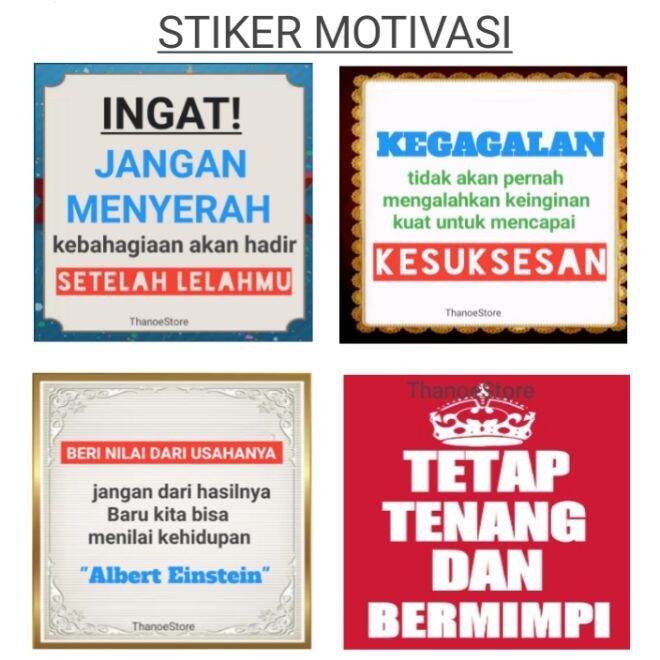 Stiker Sticker Kata-Kata Motivasi Tanpa Minimum Order | Lazada Indonesia