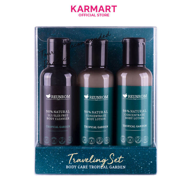 Reunrom ทราเวลลิ่งเซ็ทบอดี้แคร์ 100ml x 3Pcs สูตรทรอปิคอลการ์เด้น ...