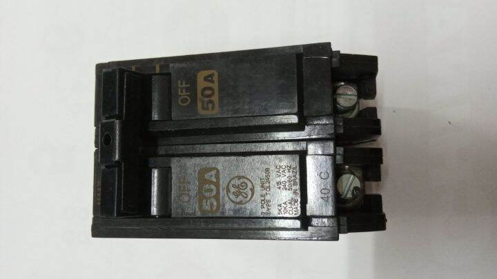 GE Breaker Circuit Breaker ORIGINAL TQL 50 Amperes 2 Pole Plug-In Type ...