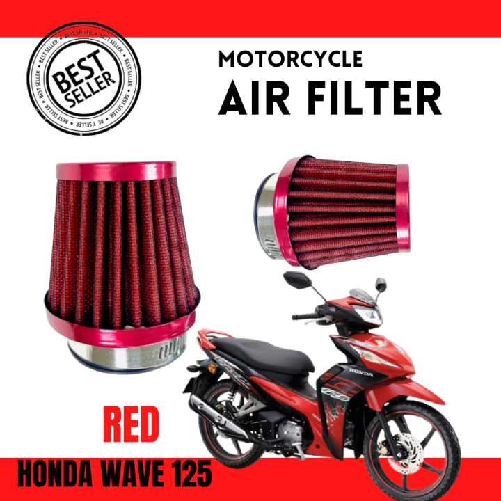 HONDA WAVE 125 AIR FILTER | RED | MOTOR AIR CLEANER EARBUDS| MUSHROOMS ...