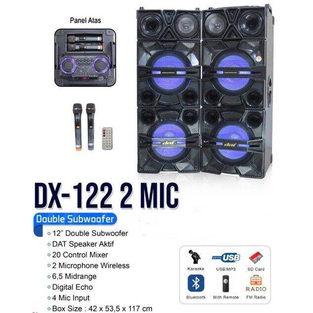 SPEAKER DAT DX122 MIC / SPEAKER AKTIF DAT DX 122 MIC | Lazada Indonesia