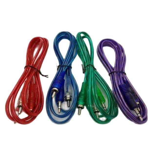 Jack Kabel 1 x 2 AUX Transparan Stereo ke RCA / Dari HP ke Sound System ...