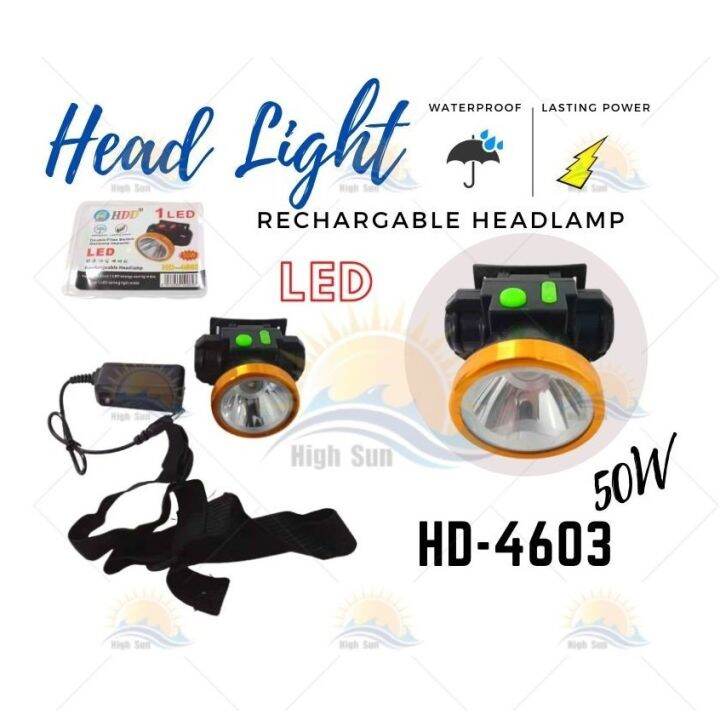 HS [HDD] LED Head Light / Rechargeable Head Light | Lazada PH