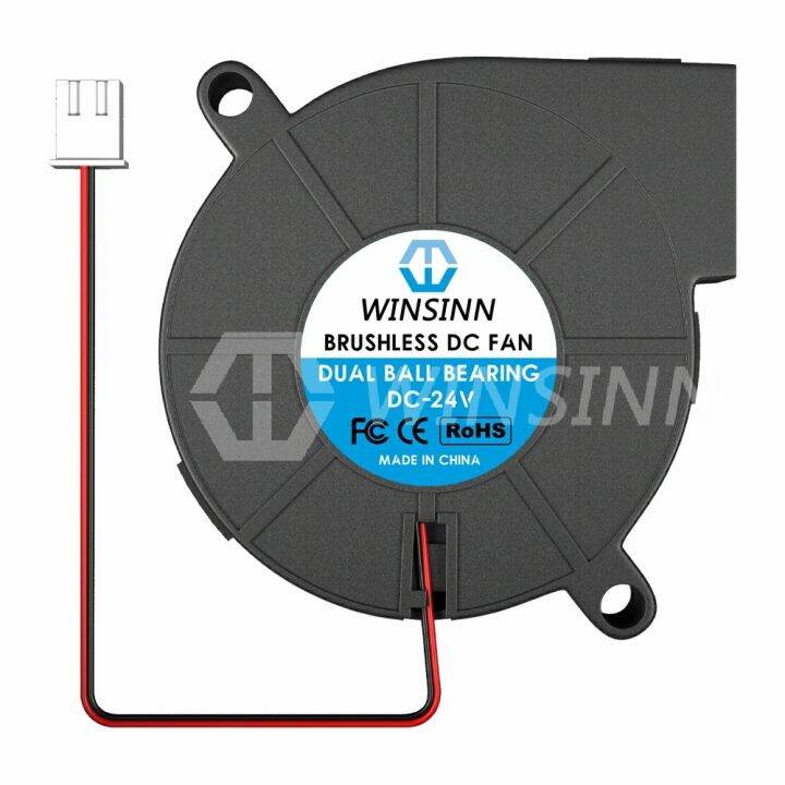 WINSINN 50mm Fan 5V 12V 24V 3D Printer Micro Blower 5015 Hydraulic / Dual Ball Bearing Brushless ...