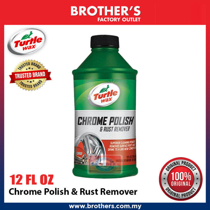 TURTLE WAX CHROME POLISH & RUST REMOVER 355ml 100% ORIGINAL | Lazada