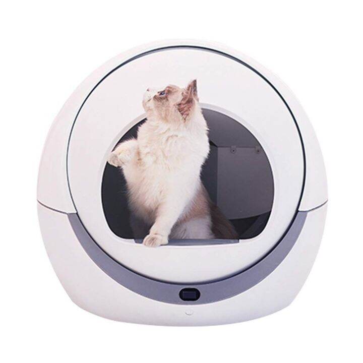 Self-Cleaning Cat Litter Box Cats Sandbox Smart Toilet Rotary Training ...