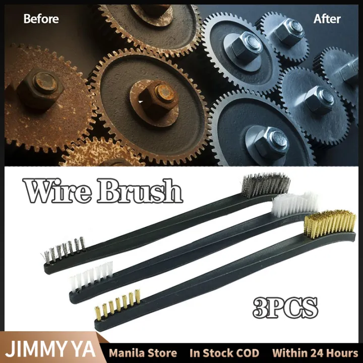 3PCS Double-head Wire Brush Set Cleaning Polishing Derusting Tools For ...