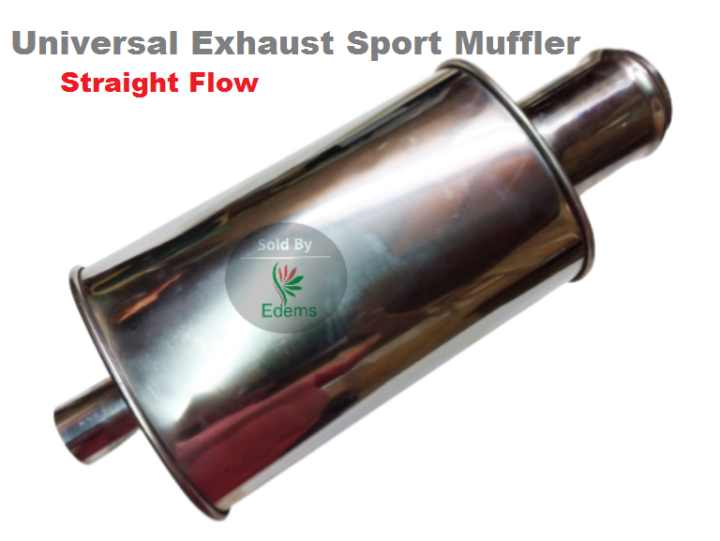 HKS JASMA Muffler exhaust 2 Inlet Stainless Steel Exhaust Muffler Pipe ...