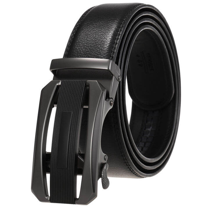 Men's Auto Lock Buckle Belt Formal Business Strap Belts Tali Pinggang ...