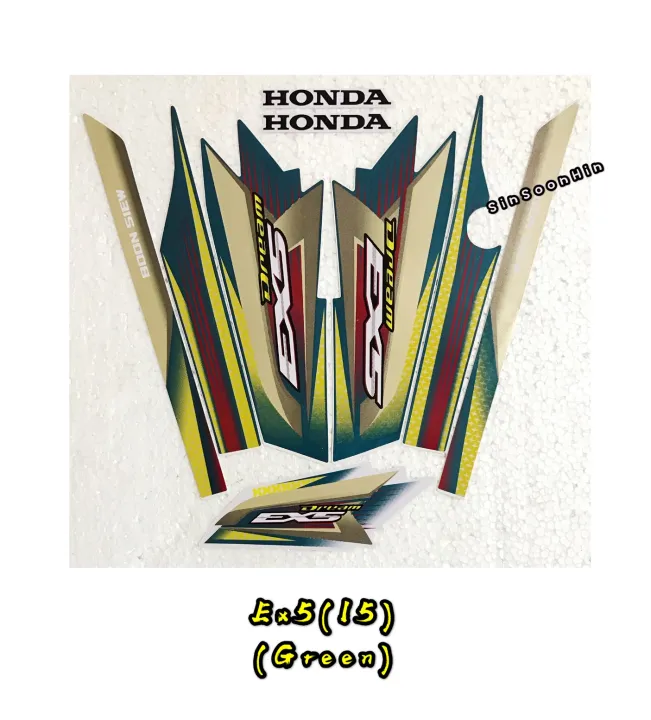 Honda EX5 DREAM (15) Body Sticker / Stripe - Green | Lazada