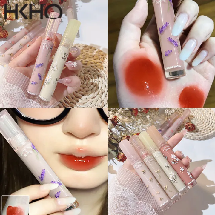 HKHO First Kiss Mirror Water Light Lip Glaze Toot Lip Moisturizing ...