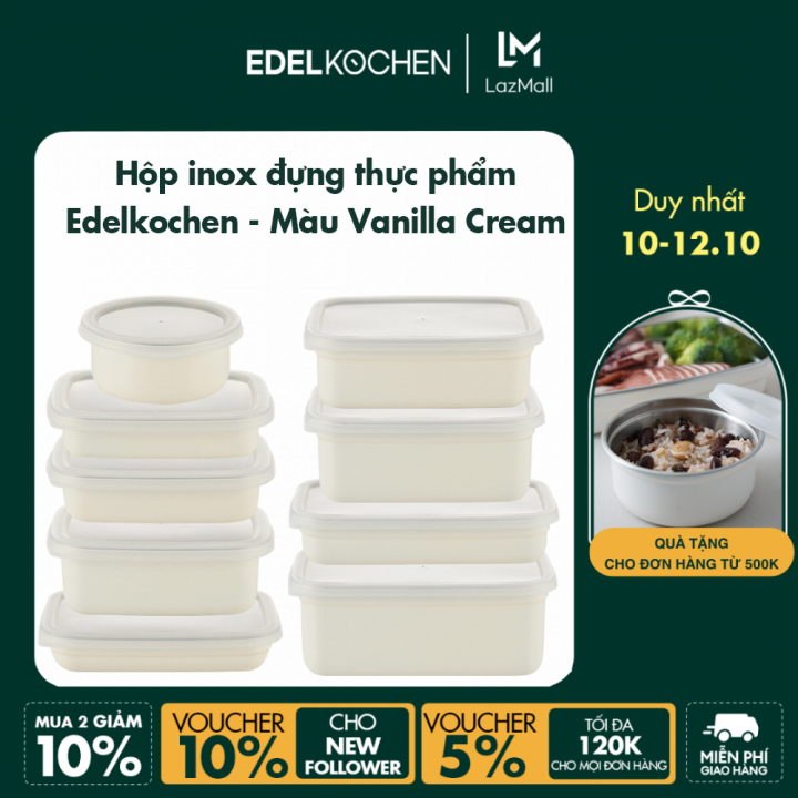 Hộp đựng thực phẩm, trữ đông inox 304 Edelkochen Edellock Collection ...