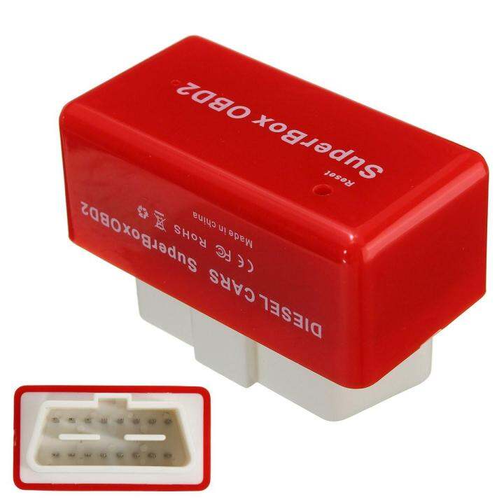 SuperBox OBD2 Chip กล่องเชื่อมต่ออิเล็กทรอนิกส์อินเตอร์เฟซสีแดงสำหรับรถ ...