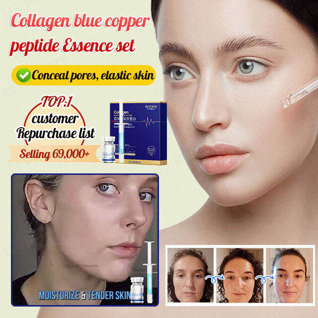 vivi lifestyle Collagen Blue Copper Peptide Serum Set | Lazada PH